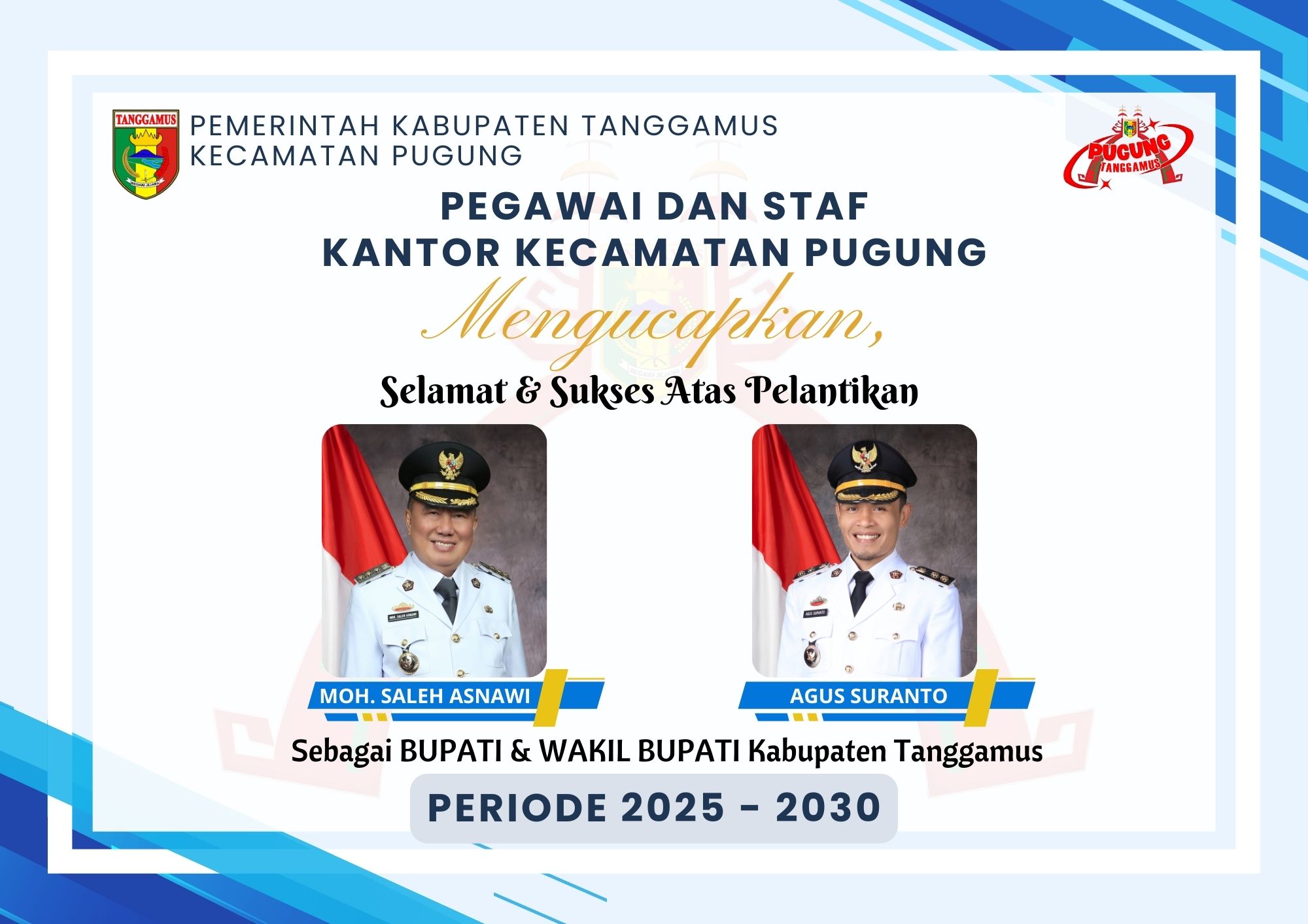 Selamat dan Sukses Atas Pelantikan Bupati dan Wakil Bupati Kab ...