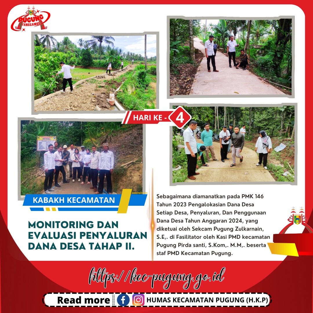 MONITORING DAN EVALUASI PENYALURAN DANA DESA TAHAP II HARI ke 4 (empat) | Kecamatan
